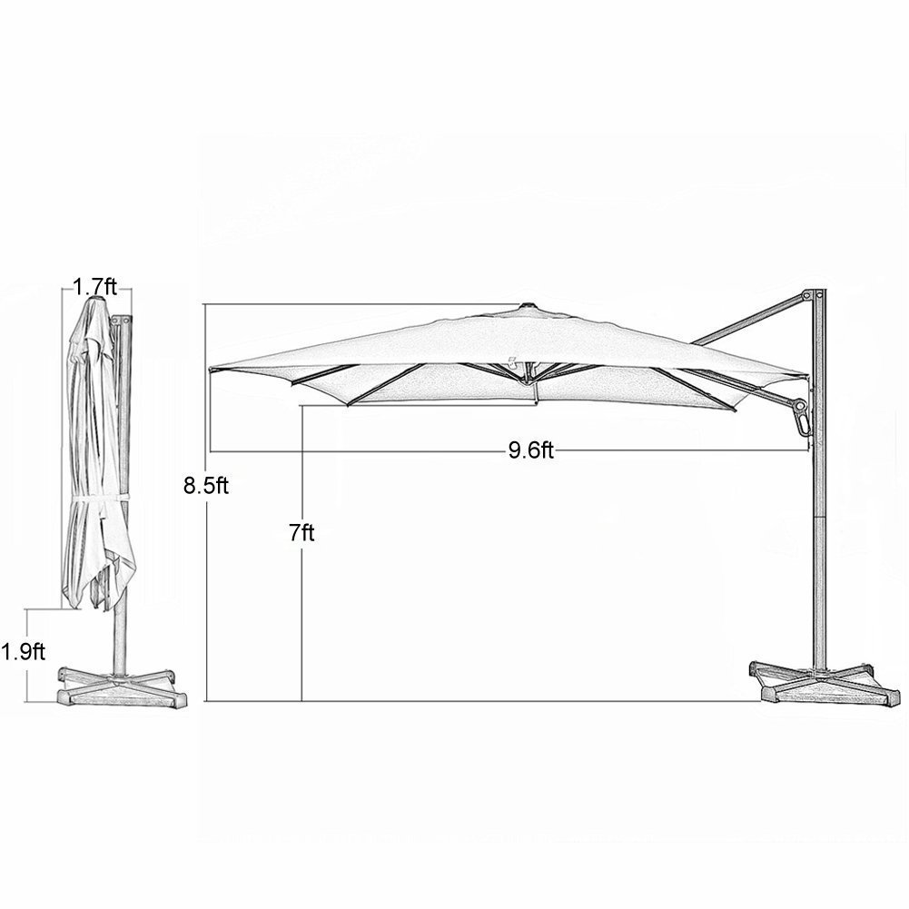 Rectangular Cantilever Umbrella Reviews - OutsideModern Rectangular Cantilever Umbrella Reviews - OutsideModern